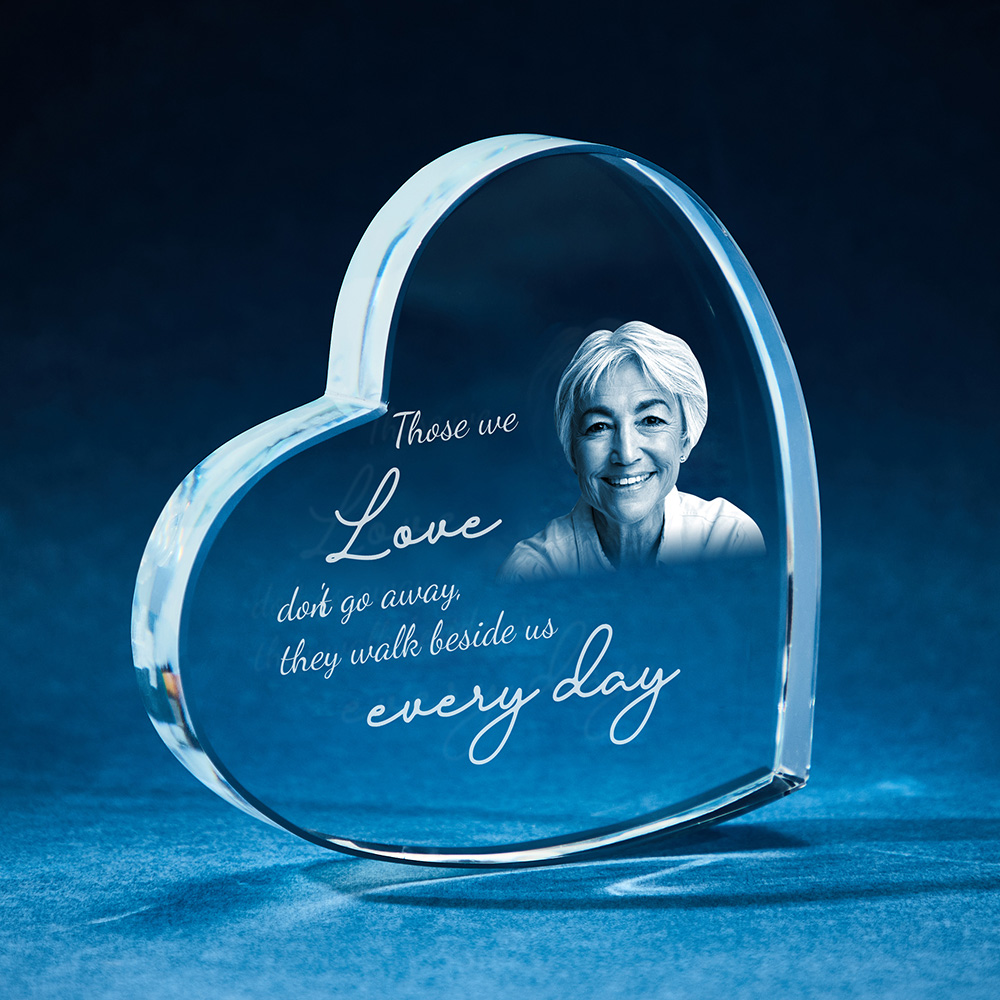 Custom 2D Heart Crystal Photo Frame | MadeMine