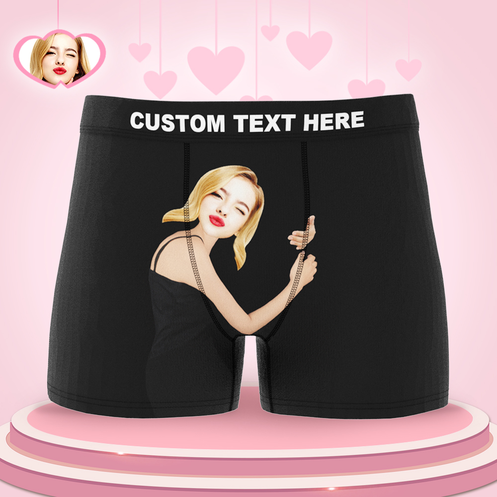 Custom Love Hug Boxer Shorts Personalized Boxers Briefs with Picture ...
