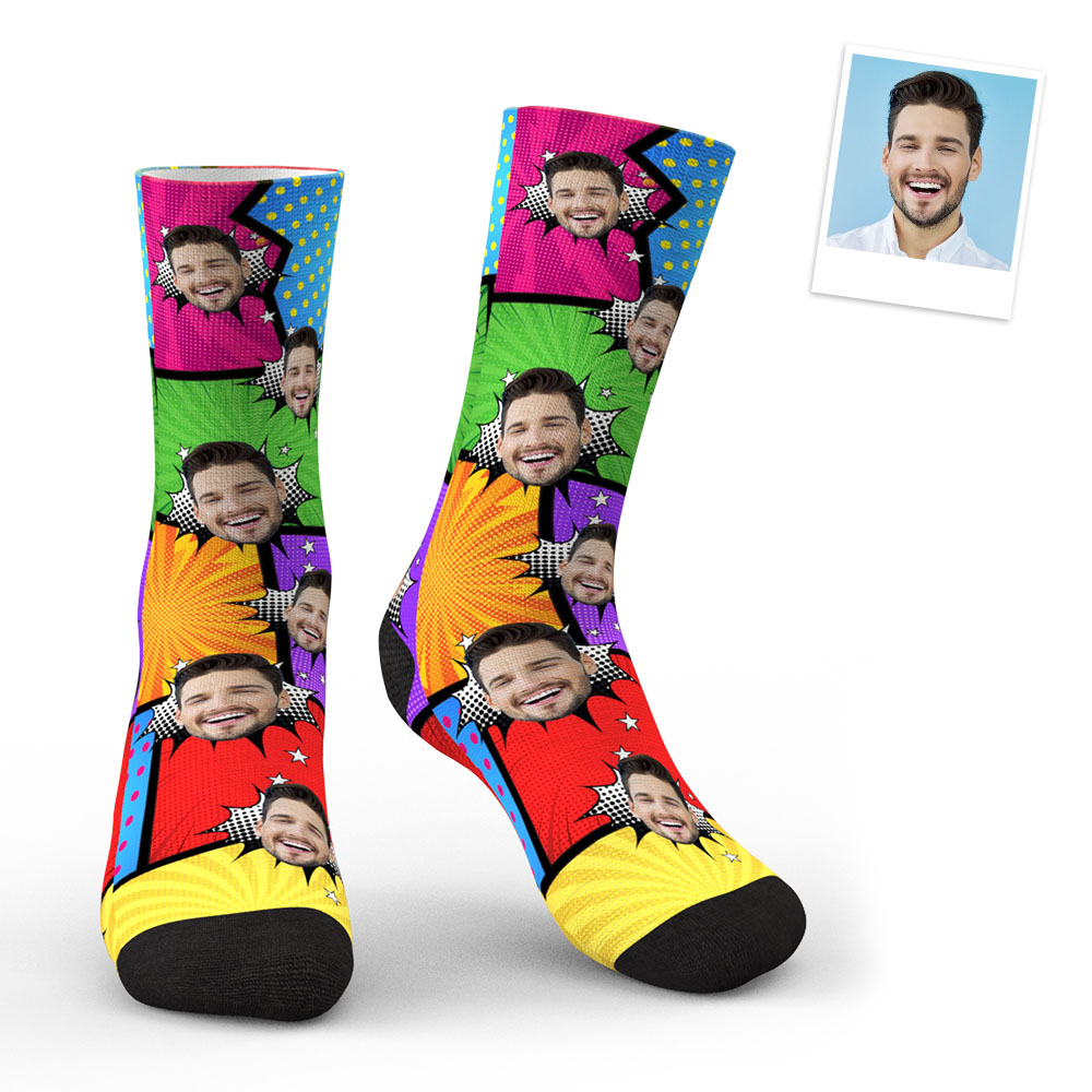 Custom Photo Funny Comics Socks Mademine Custom Drop Shipping